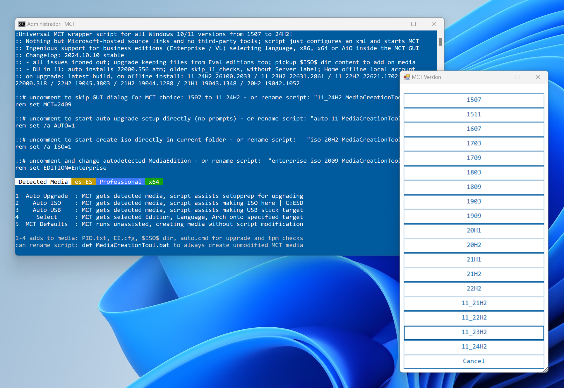 Instala o Actualiza a Windows 11 24h2 (MediaCreationTool.bat salta la comprobación del chip TPM ...